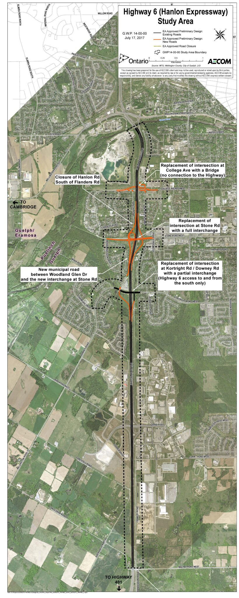 Maps and Aerial Photographs – HIGHWAY 6 (HANLON EXPRESSWAY) INTERCHANGES